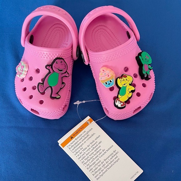 CROCS | Shoes | Crocs Toddlers Taffypink With Barney Bj Babybop Cupcake ...
